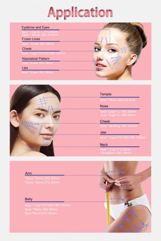 High Quality Fox Eye Lifting Remove Neck Folds Multi Threads Pdo Thread Cog